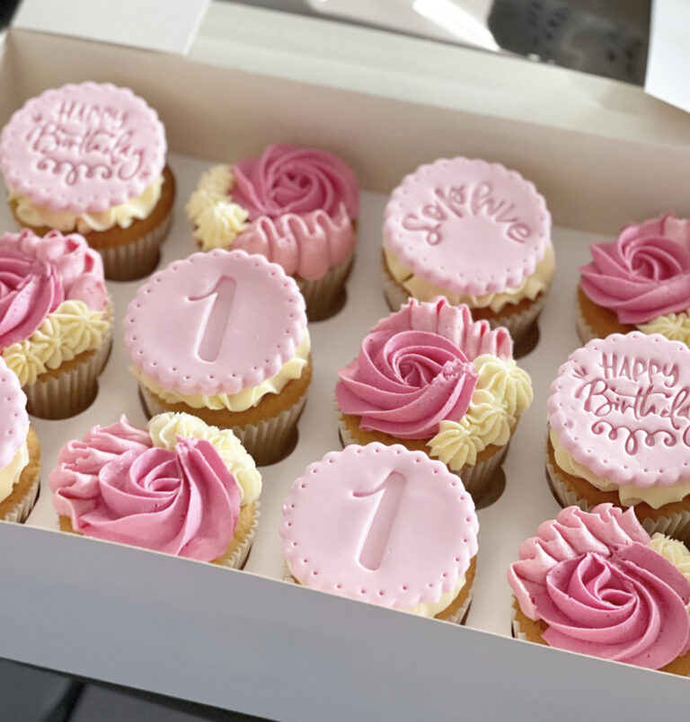 Mrs Macs Pretty Birthday Cupcake Selection (Pink) – Mrs Macs Sweet Treats